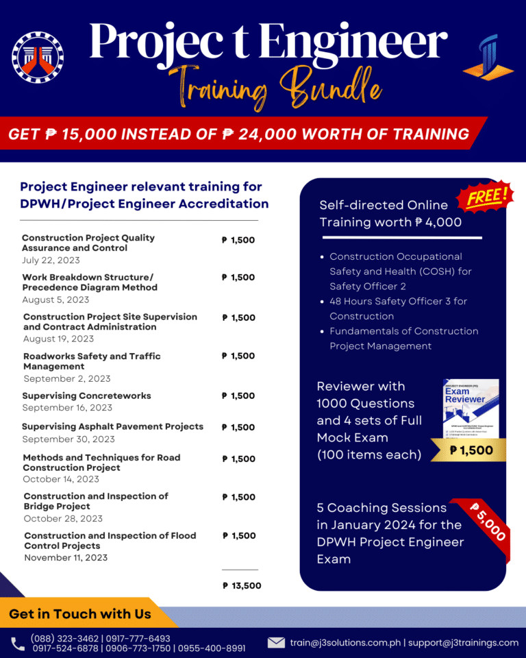Project Engineer Training Bundle | J3 Trainers & Consultants Inc.