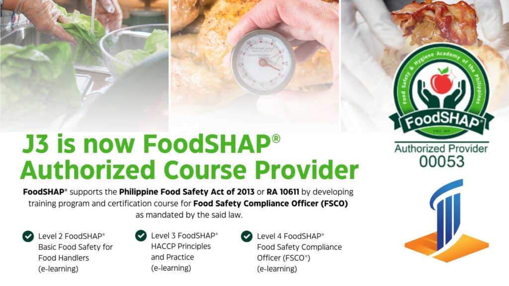 FoodSHAP Authorized Course Provider | J3 Trainers & Consultants Inc.